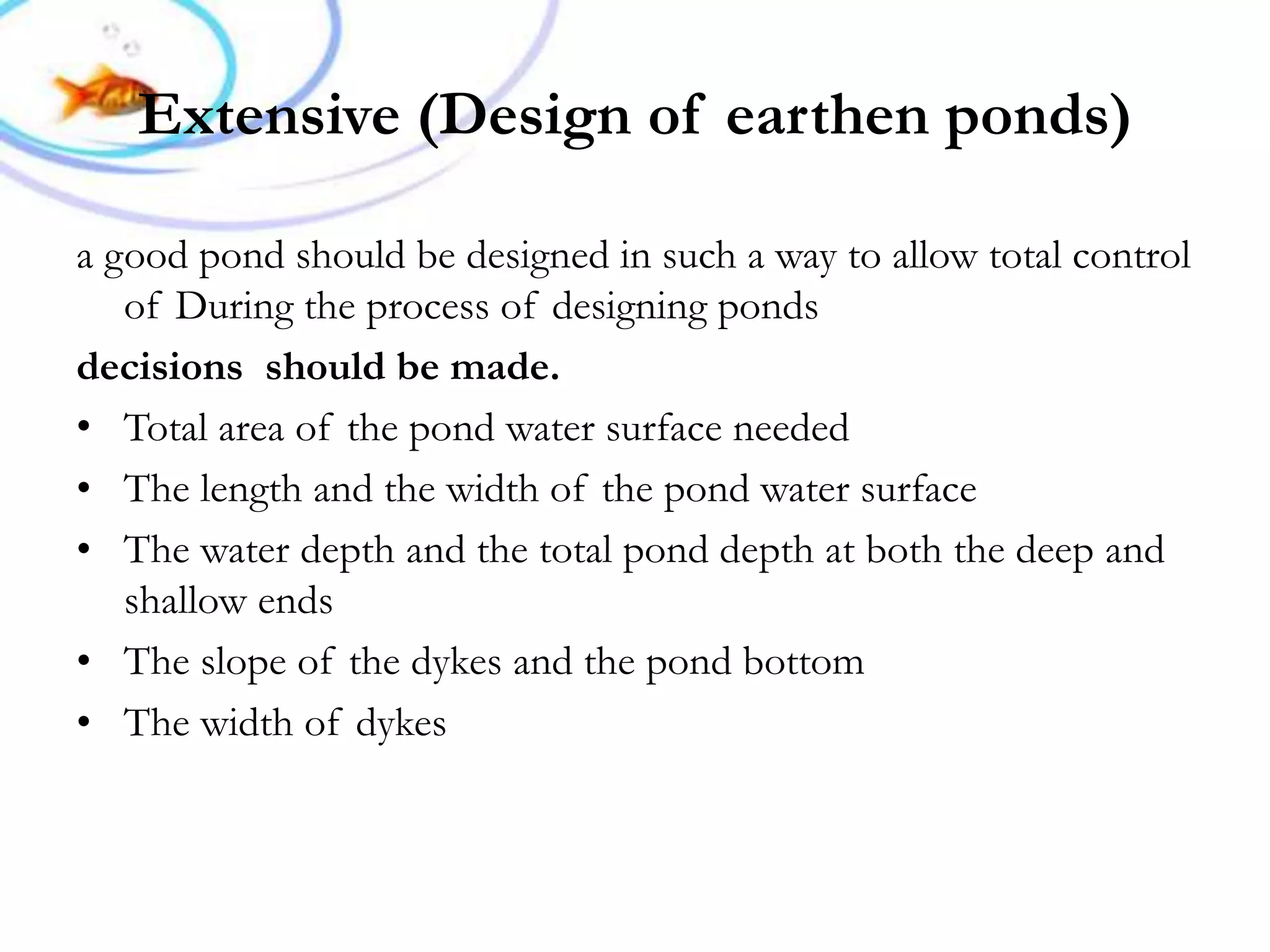 Fish farm design & construction | PPTX