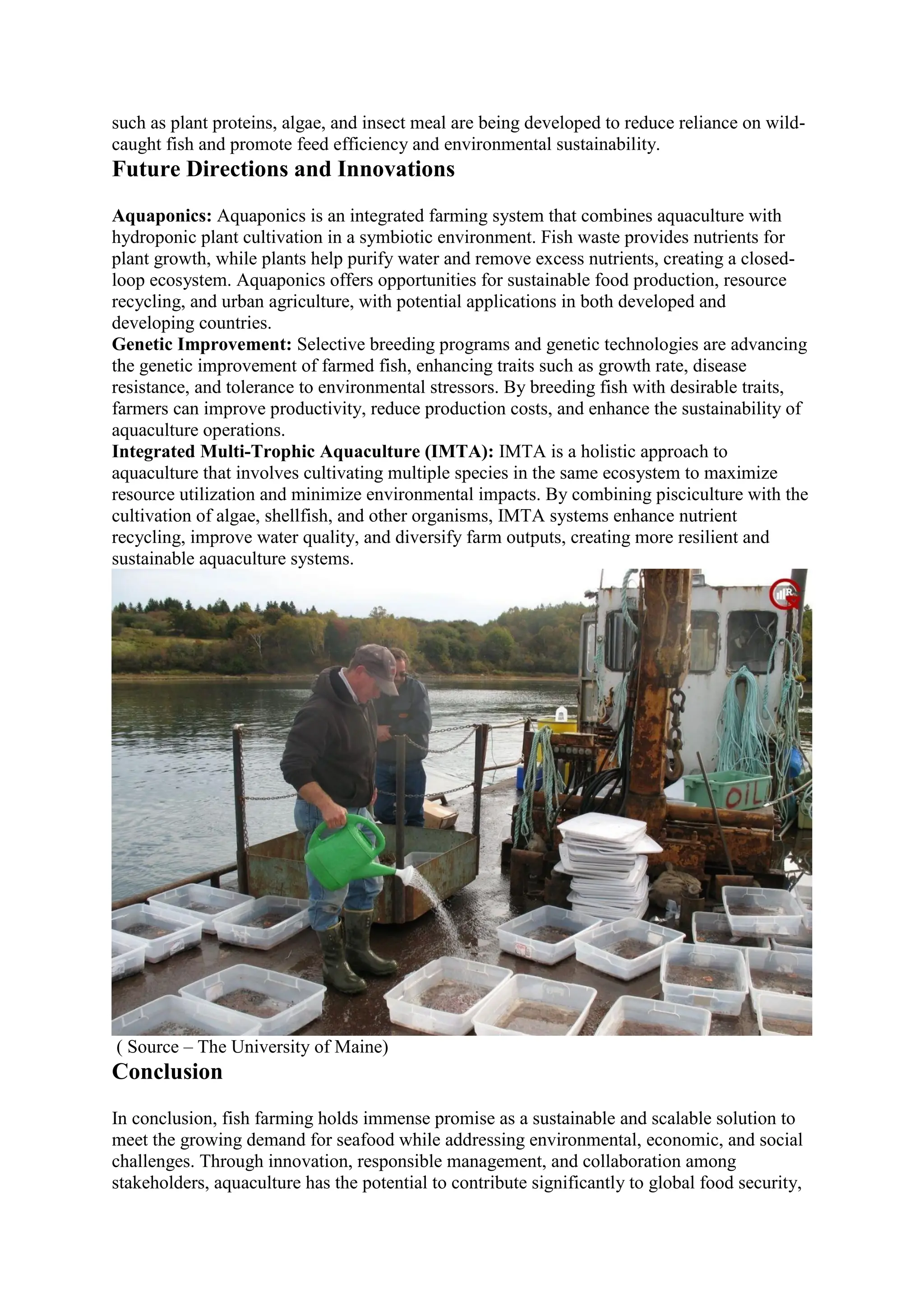 Fish Farming: Methods, Benefits, Challenges, Future Directions and ...