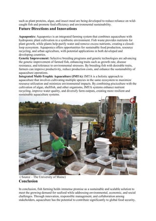 Fish Farming: Methods, Benefits, Challenges, Future Directions and ...
