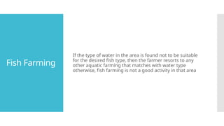 Fish Farming (Agriculture) in practice Aquaculture | PPTX