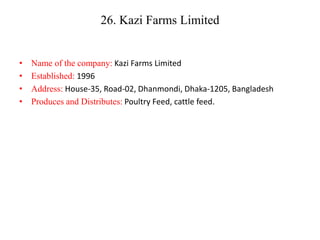 Name of Fish Feed and Animal Feed Industry in Bangladesh | PPTX
