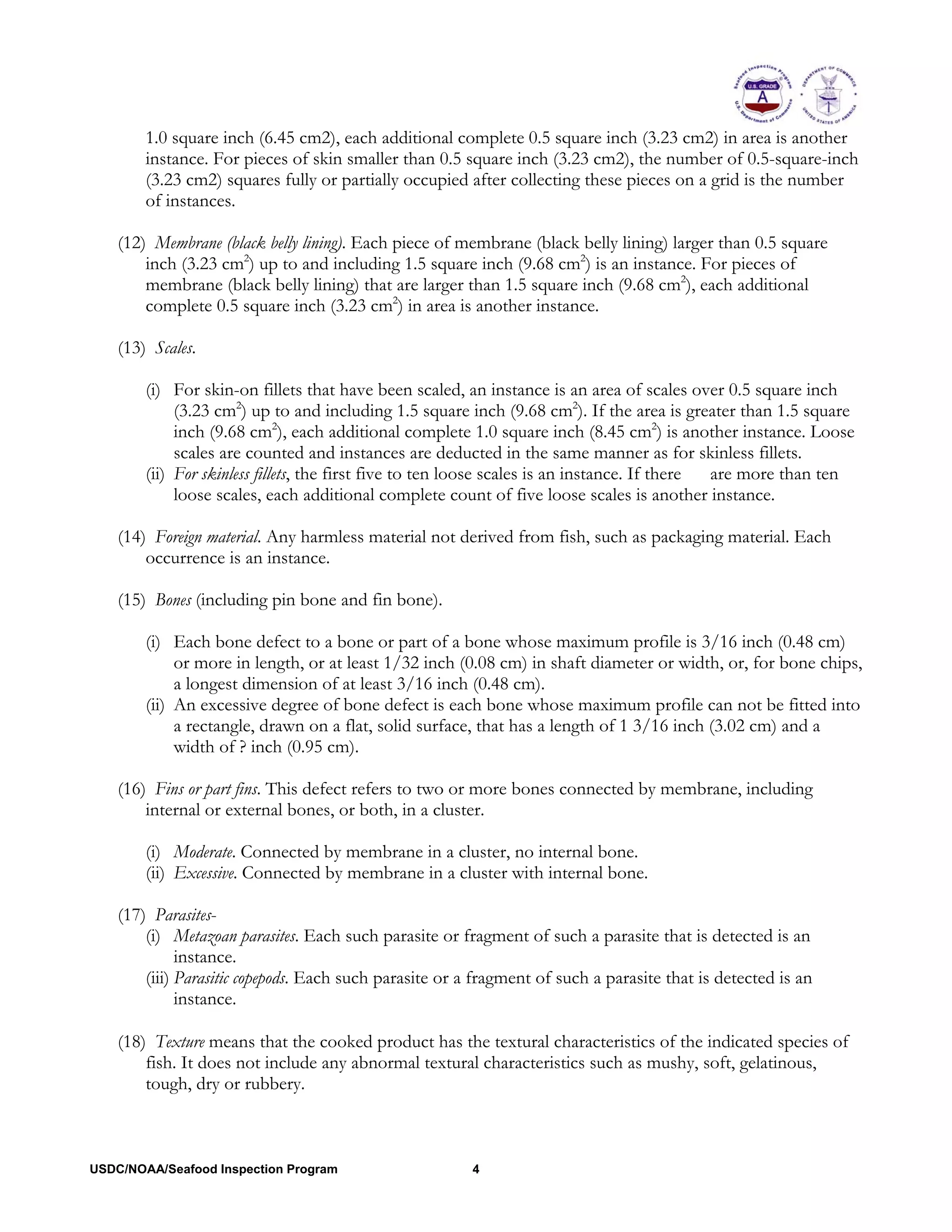 Grading for Fish Fillet Blocks | PDF