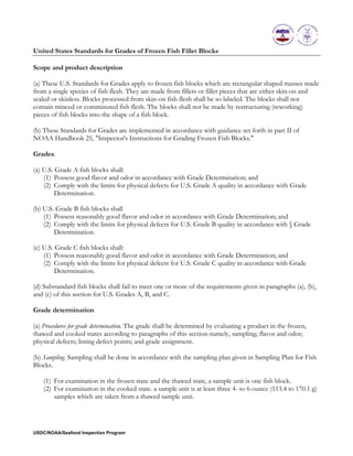 Grading for Fish Fillet Blocks | PDF