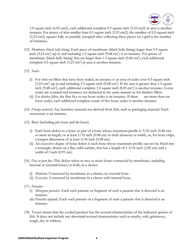 Grading for Fish Fillet Blocks | PDF | Skin and Dermatology | Diseases ...