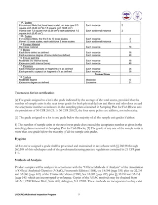 Grading for Fish Fillet Blocks | PDF