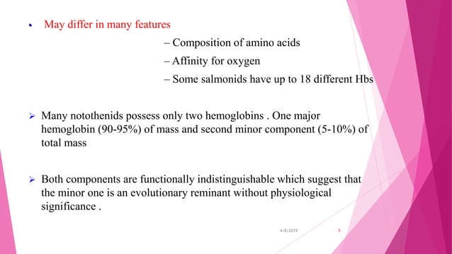 Fish haemoglobin | PPT