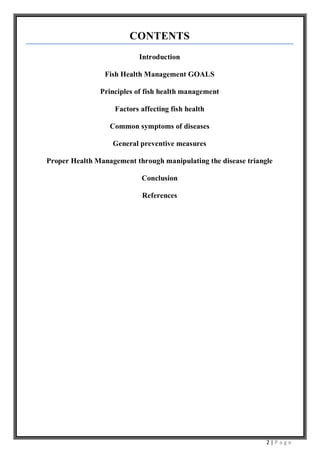 Fish health management in aquaculture | PDF