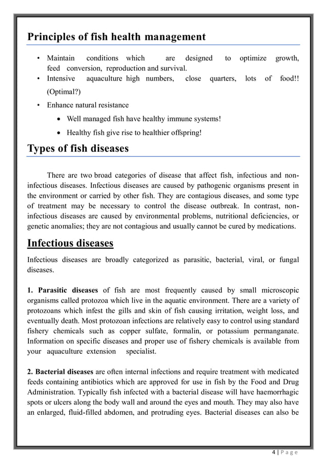 Fish health management in aquaculture | PDF | Free Download