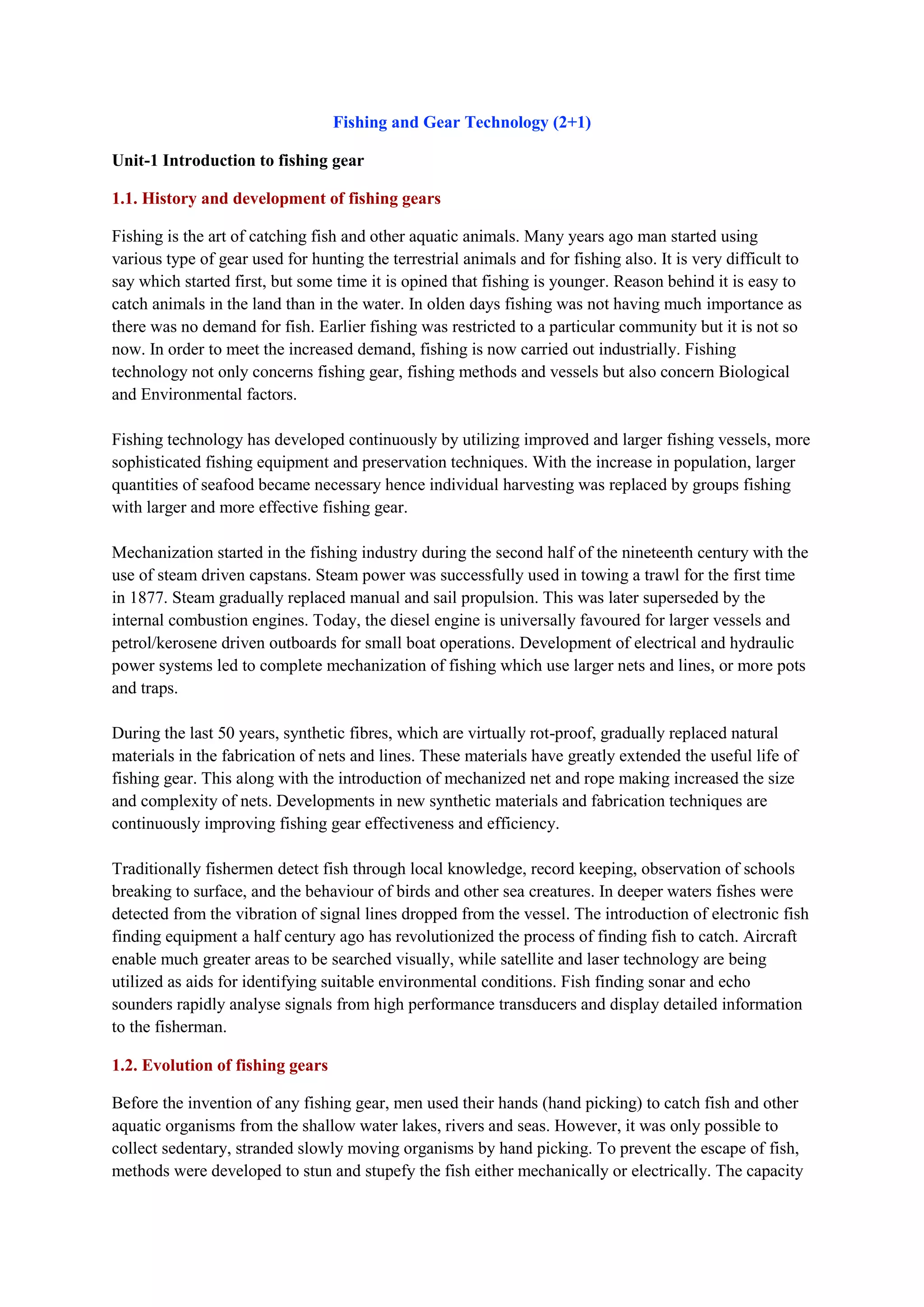 Fishing and gear technology | PDF