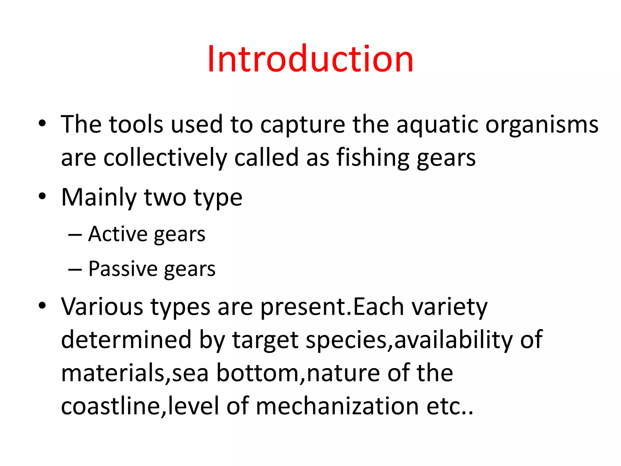 Fishing gears | PPTX