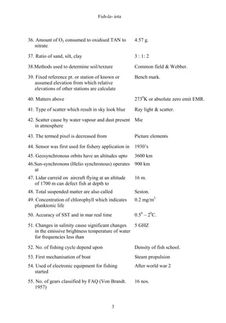 FISH LA IOTA (QUESTION BANK) | PDF
