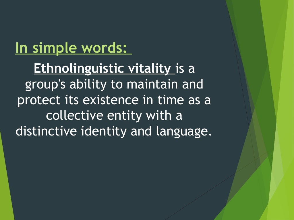 Language maintenance