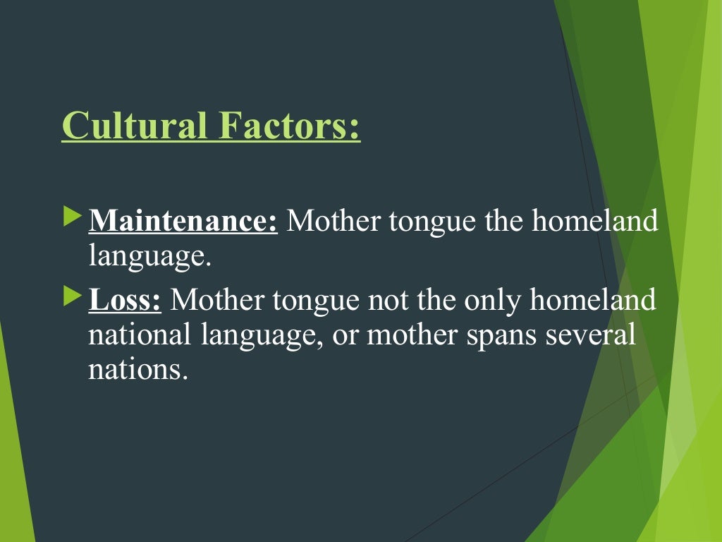 Language maintenance