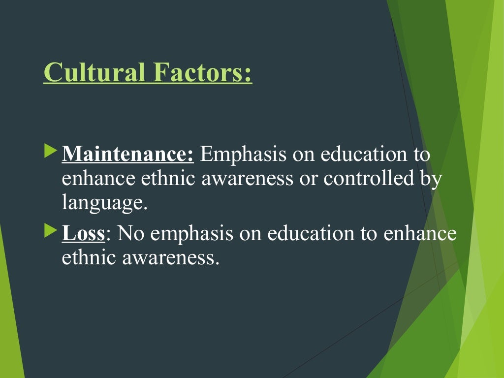 Language maintenance