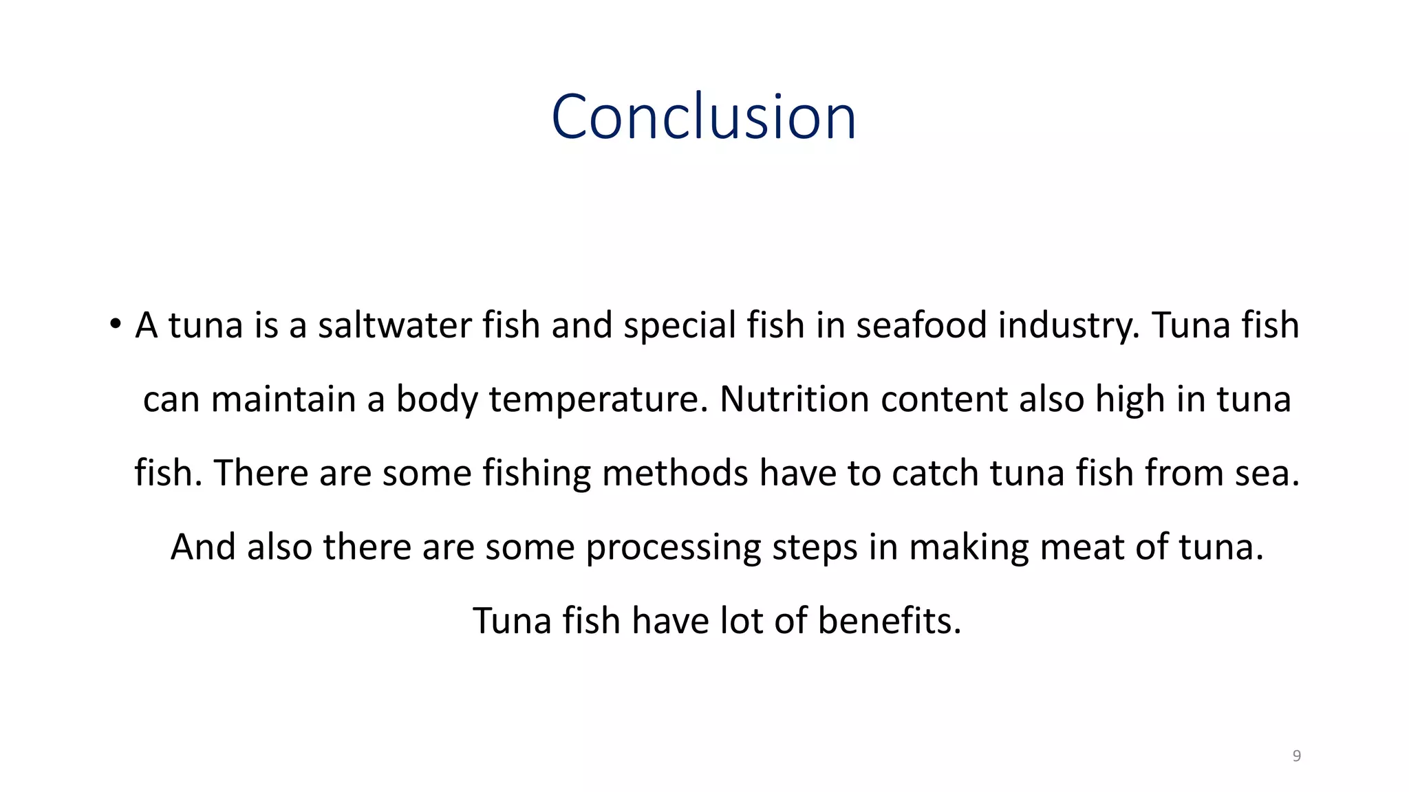 Fish meat of tuna | PPTX