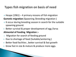 Fish migration and different types of fish passes | PPTX