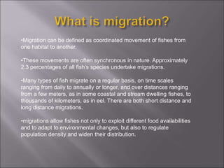 Fish migration and its physiology reasons. | PPT