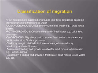 Fish migration and its physiology reasons. | PPT