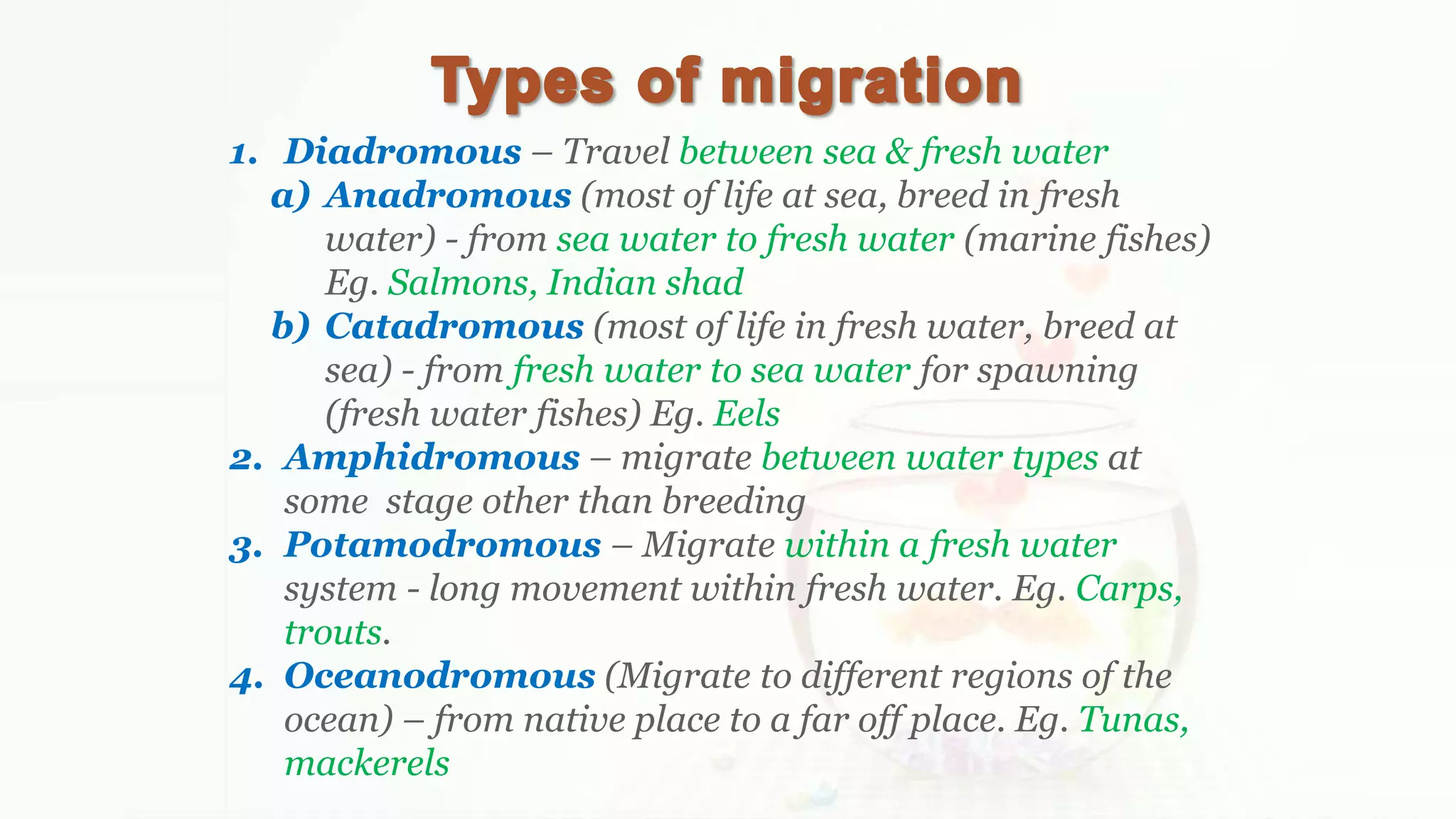 Fish migration | PPTX