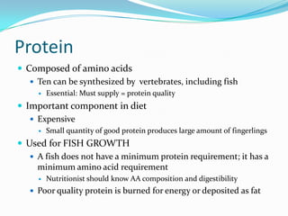 Fish nutrition | PPTX