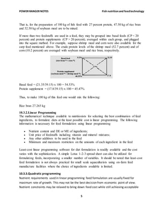 Fish nutrition and feed technology 4th sem (full sylabus) | DOCX