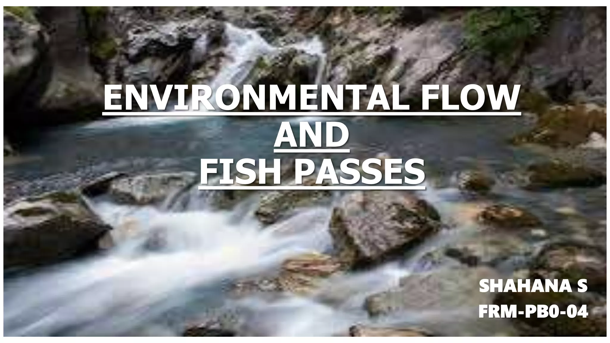 Environmental flow & Fish passes | PPTX