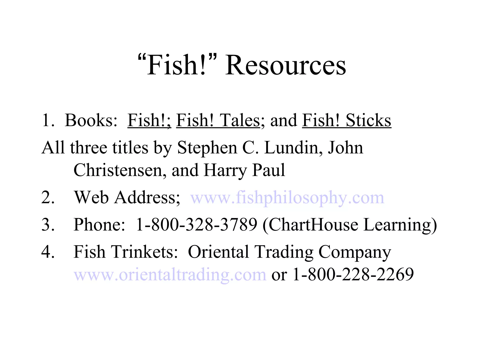 Fish philosophy | PPT