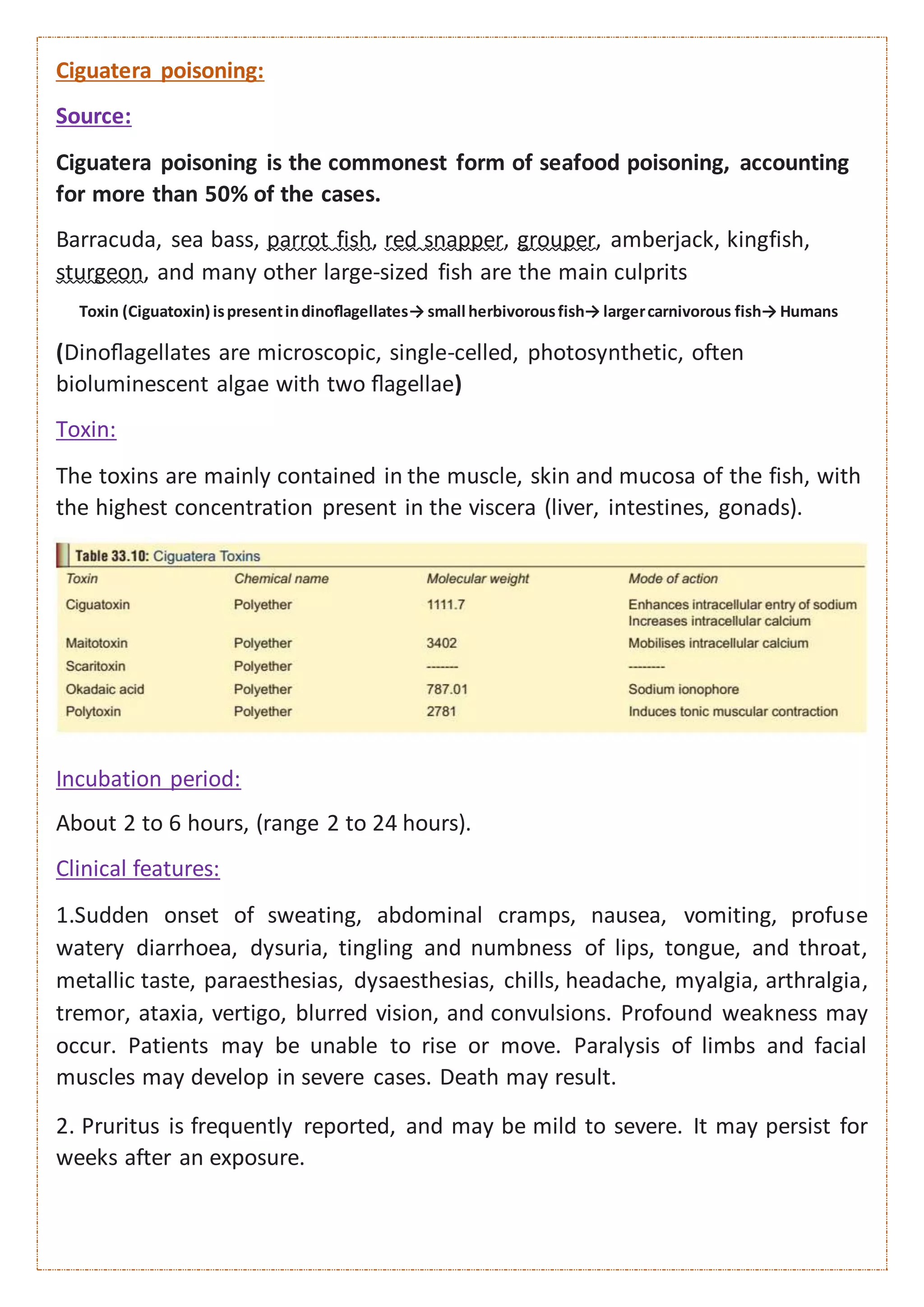 Fish poisoning | DOCX