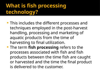 Fish Processing and Preservation/Post harvesting care of Fish.pptx