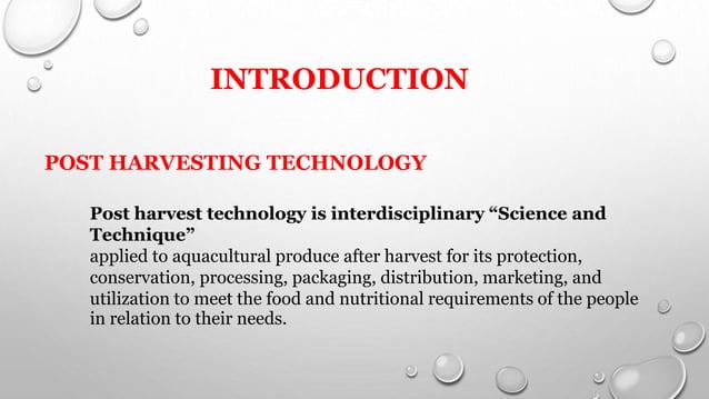 Fish processing & Post-harvesting Technology ppt.pptx | Fish and ...