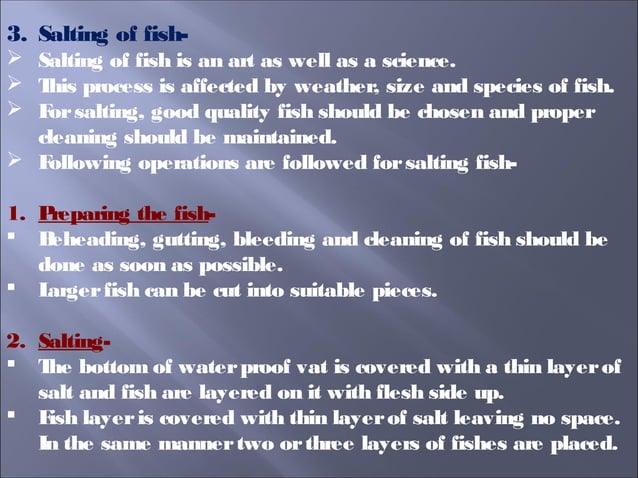 Fish processing ppt | PPT | Fish and Aquariums | Pets