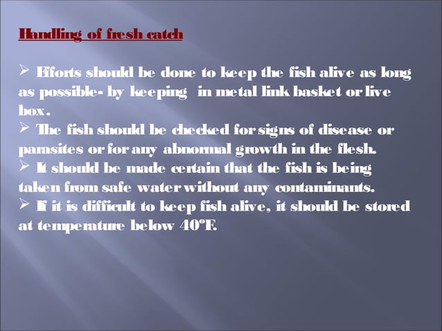 Fish processing ppt | PPT | Fish and Aquariums | Pets
