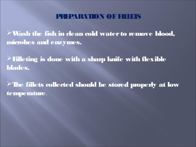 Fish processing ppt | PPT | Fish and Aquariums | Pets