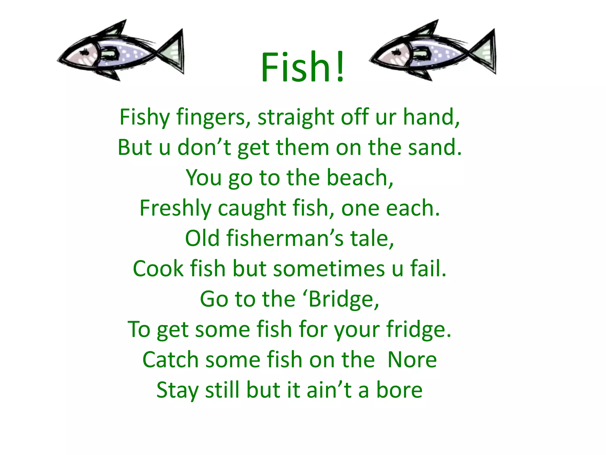 Fish rachel k (song) | PPTX