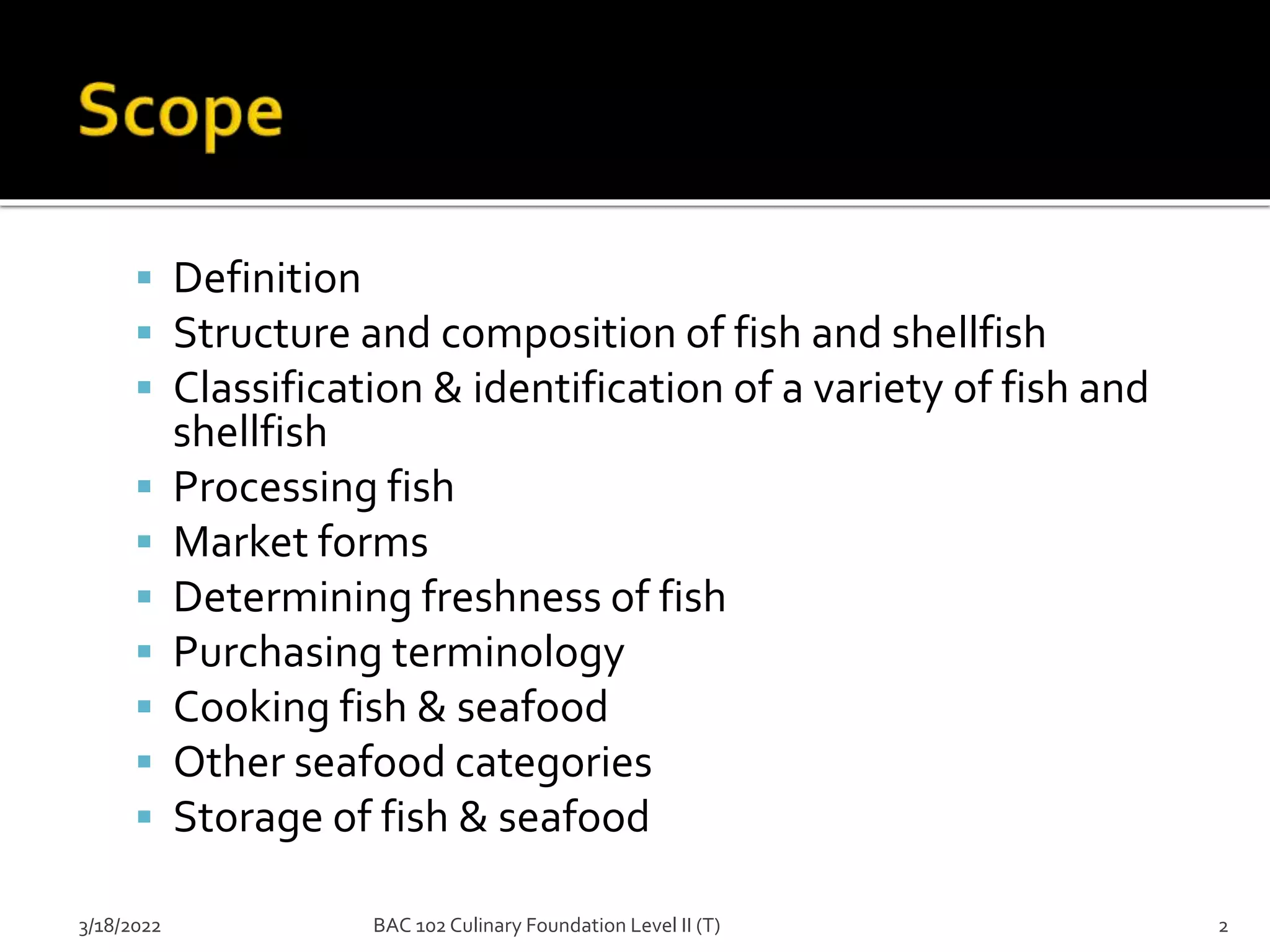 Fish & seafood | PPTX