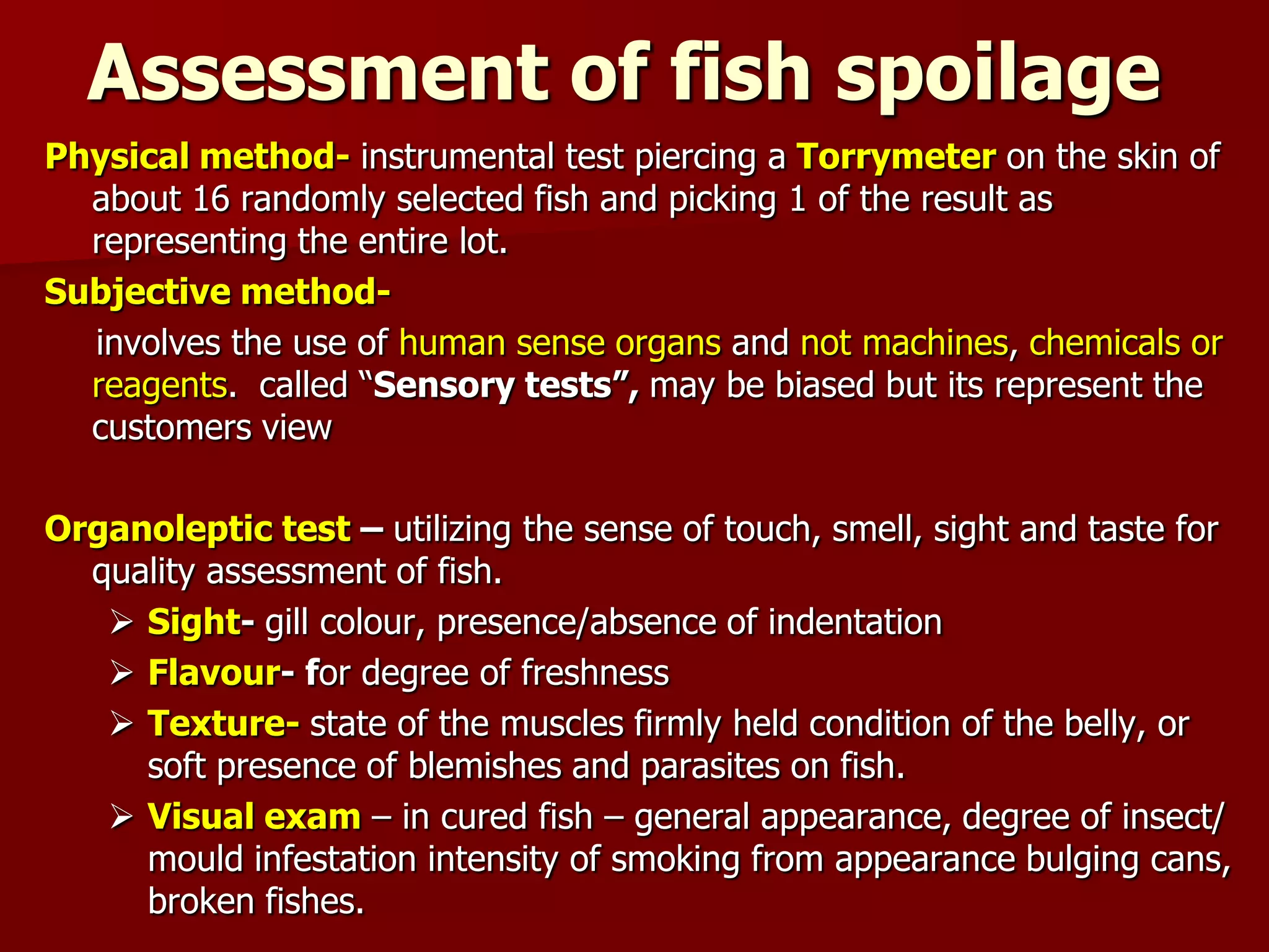 Fish spoilage | PPTX