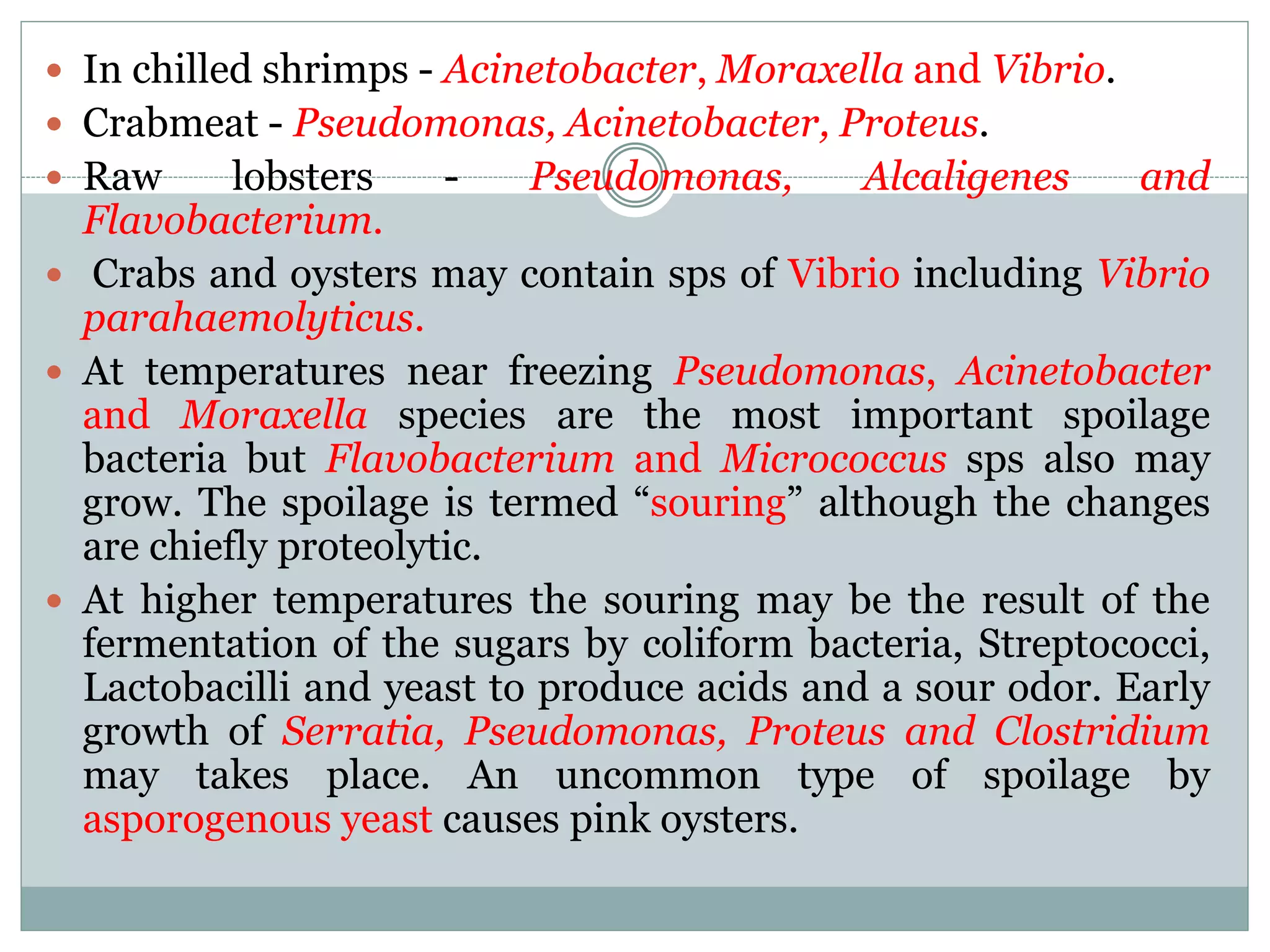 Microbial spoilage of Fish & sea products | PPTX