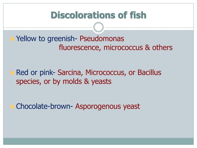Microbial spoilage of Fish & sea products | PPTX