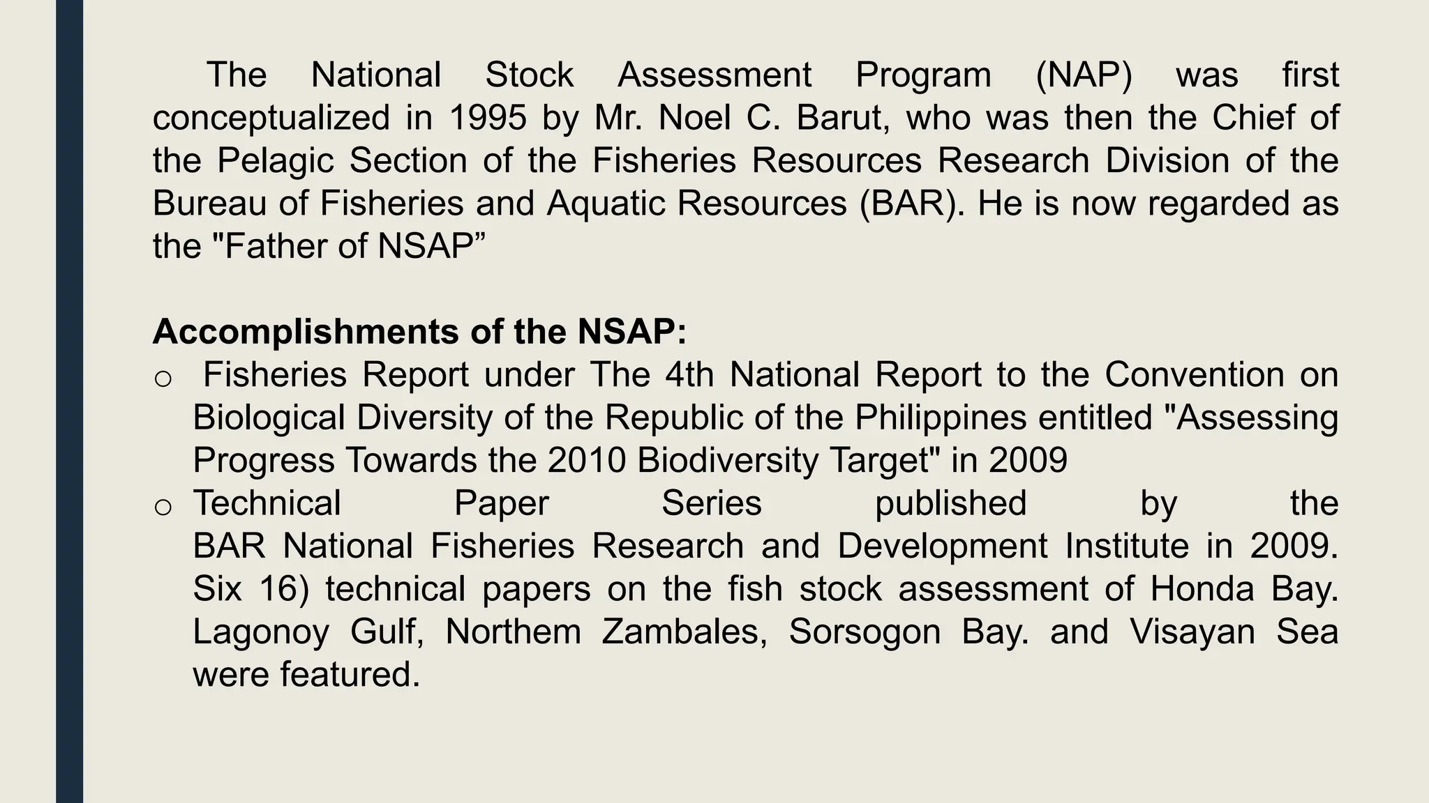 Fish Stock Assessment in the Philippines. Chapter 1 | PPTX