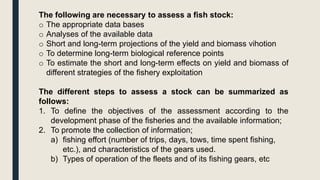 Fish Stock Assessment in the Philippines. Chapter 1 | PPTX