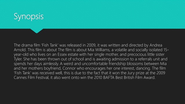 Fish tank film analysis | PPTX