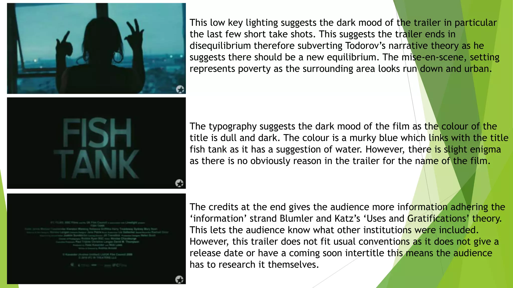Fish Tank Trailer Analysis | PPTX