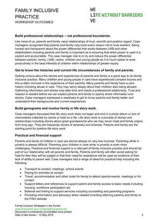 Fish workshop outcomes - LWB building a better life conference | PDF