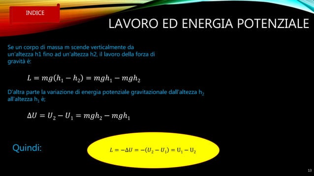Fisica: IL LAVORO E L'ENERGIA | PPTX | Physics | Science