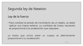 Presentación de PowerPoint sobre las Leyes de Newton | PPTX