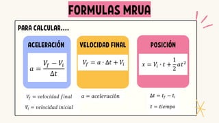 Física Movimiento rectilíneo uniforme y movimiento rectilíneo uniforme ...