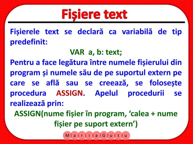 Fisiere Pascal/Pascal ABC | PPT | Free Download