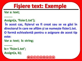 Fisiere Pascal/Pascal ABC | PPT