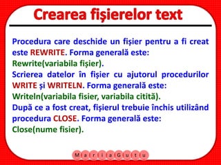 Fisiere Pascal/Pascal ABC | PPT