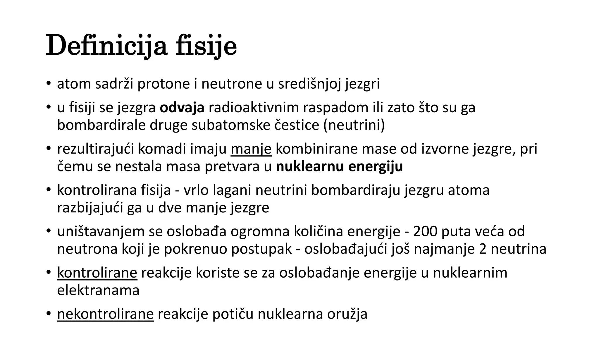 Fisija i nuklearne elektrane | PPTX